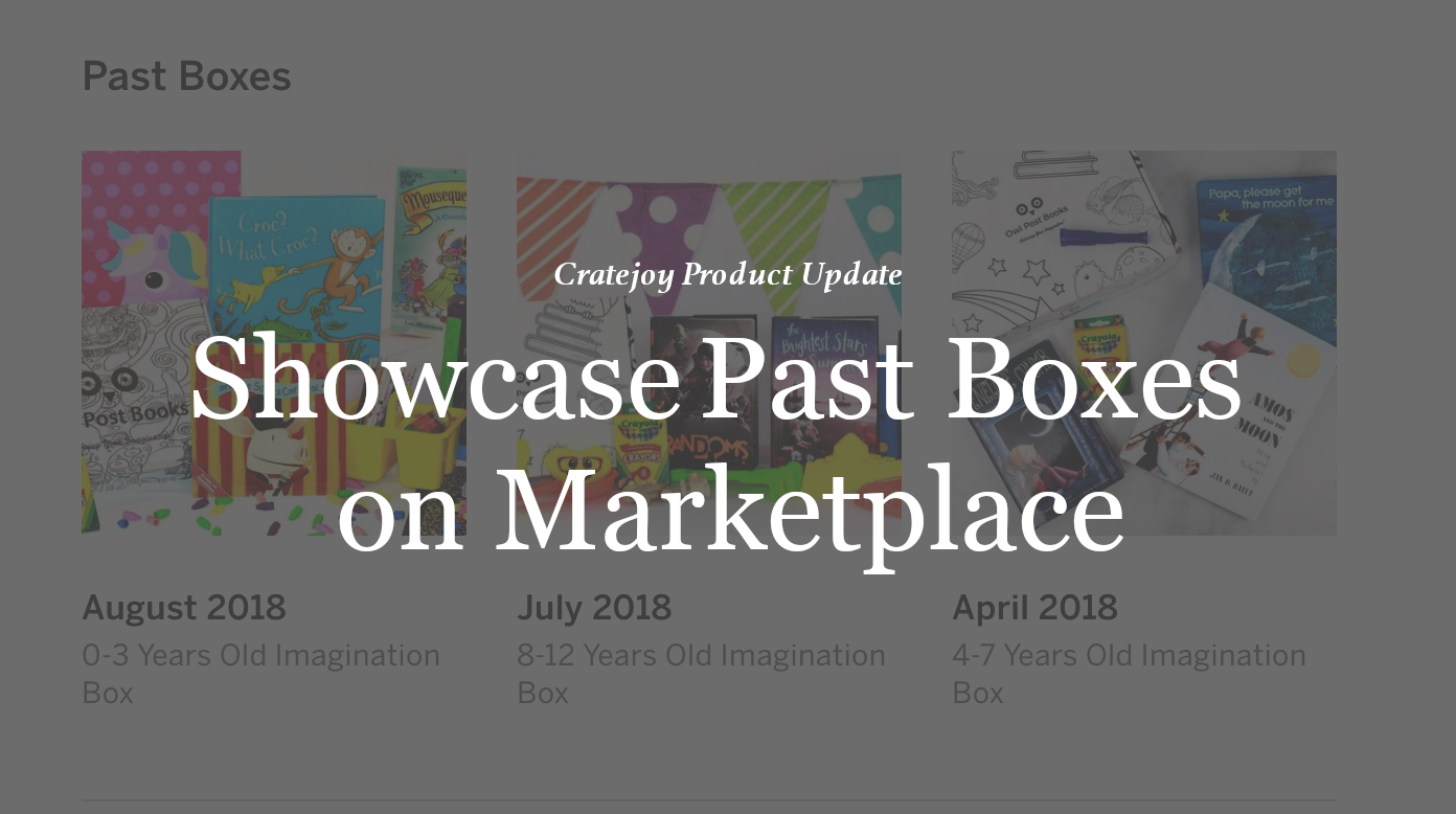 Product Update: Showcase Past Boxes in the Marketplace - Cratejoy